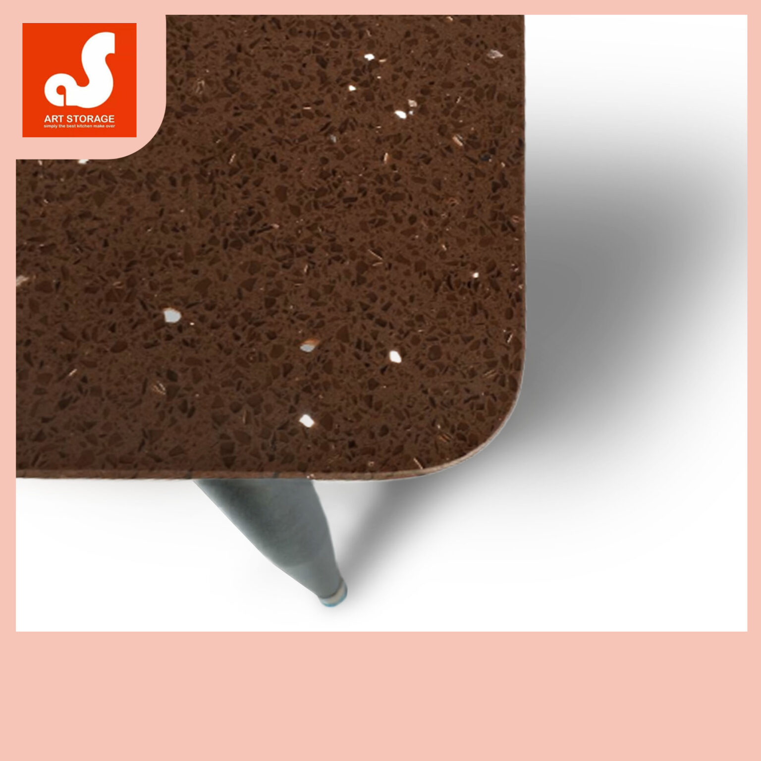 Round Side Decoration Table Quartz TableTop Surface - Malaysia Quartz ...